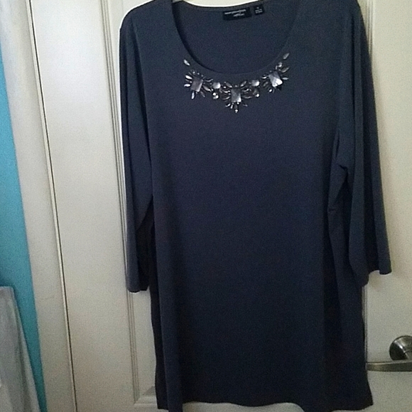 Susan Graver | Tops | Susan Gravers Xl Long Tunic Top | Poshmark
